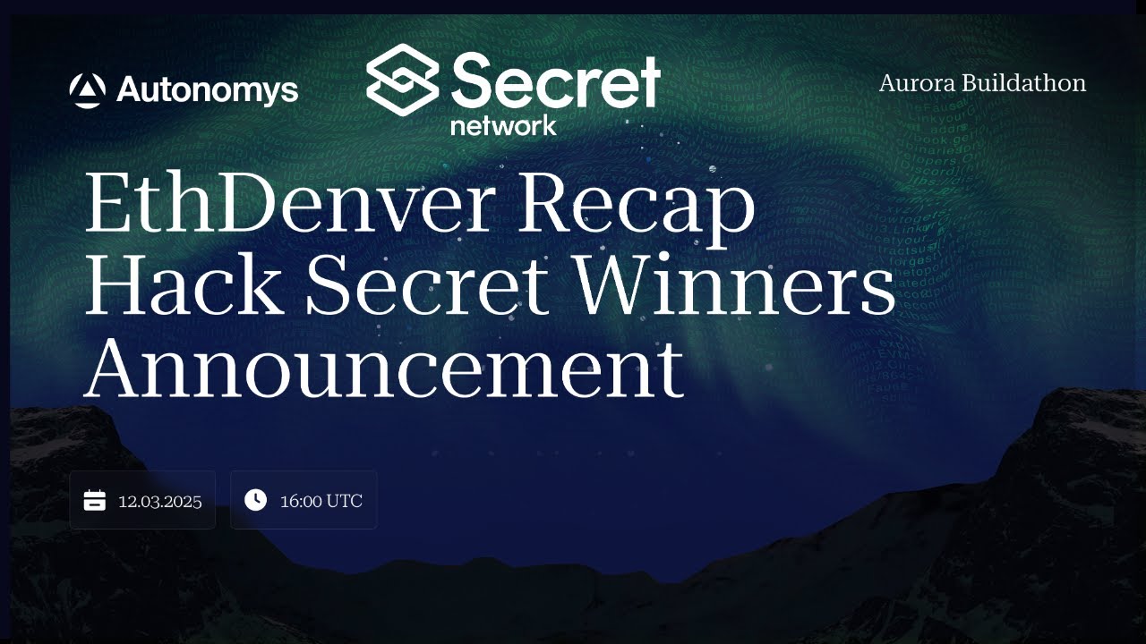 Autonomys Aurora Buildathon Workshop - ETHDenver 2025 Recap and HackSecret 5 Winners - YouTube