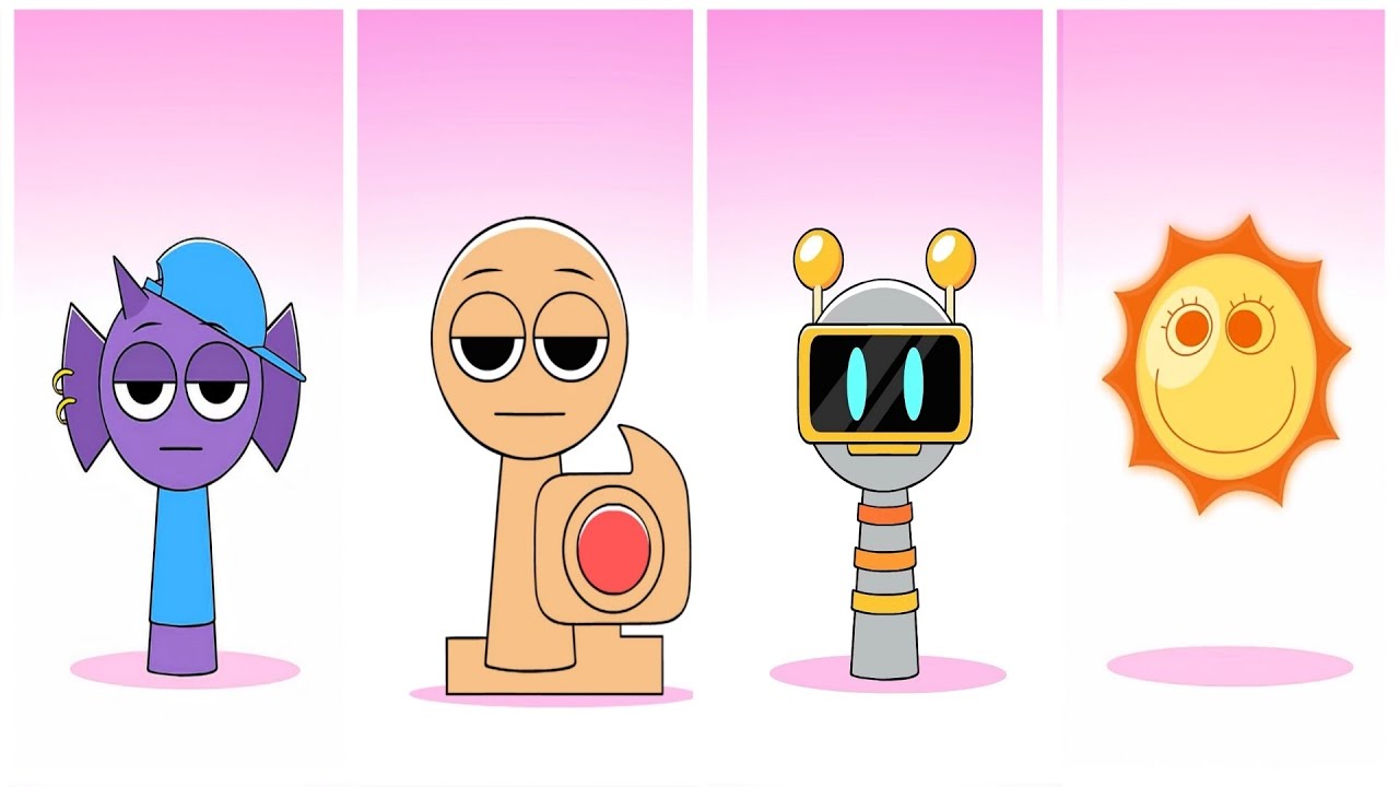 Sprunki OC Young Durple 🆚 Sprunki OC Mr 🆚 Sprunki OC Young Robot 🆚 ...