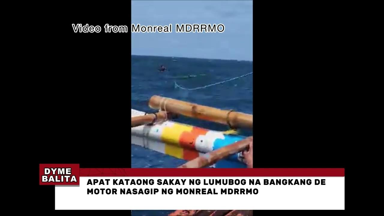 APAT KATAONG SAKAY NG LUMUBOG NA BANGKANG DE MOTOR - YouTube