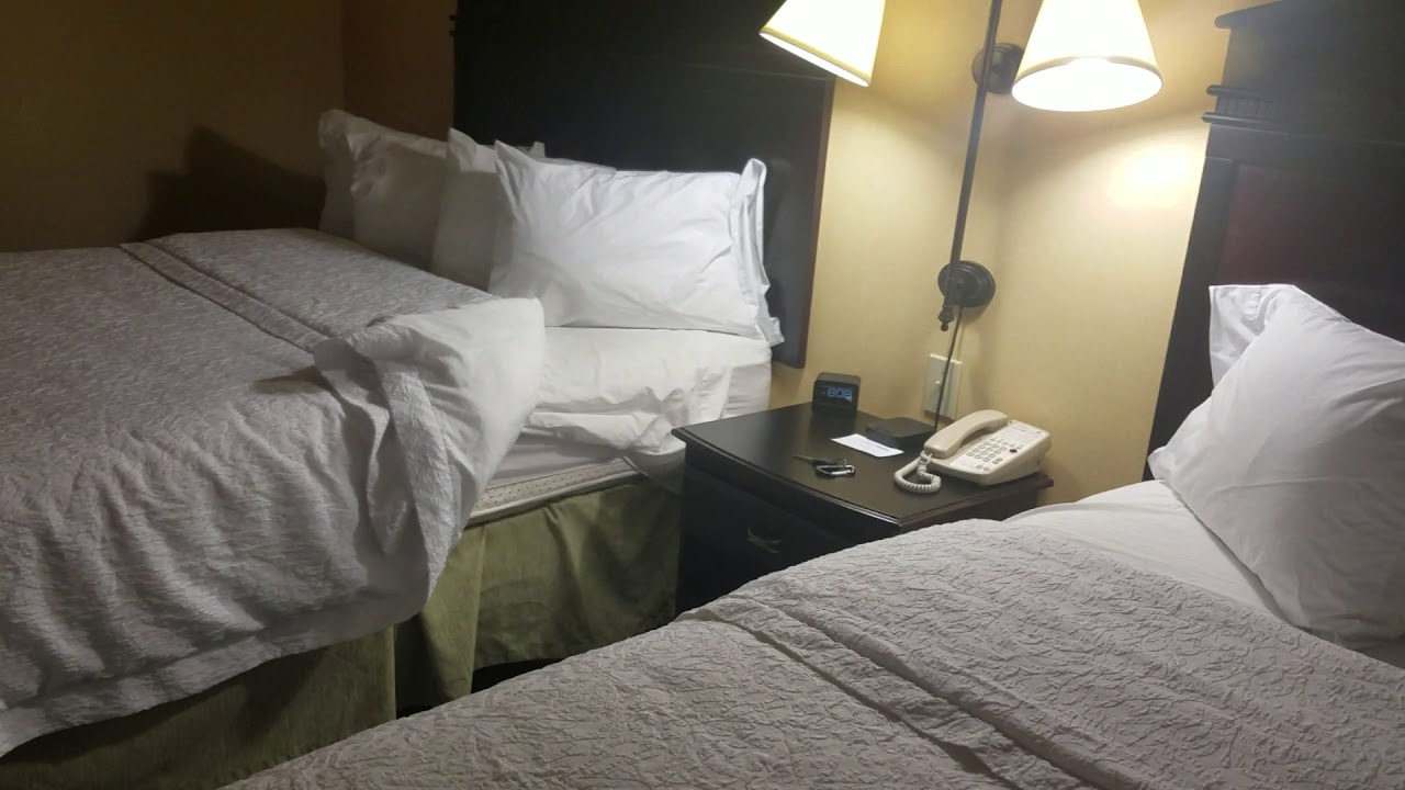 2 Queen Standard Room @ Hampton Inn in Maysville, KY - YouTube