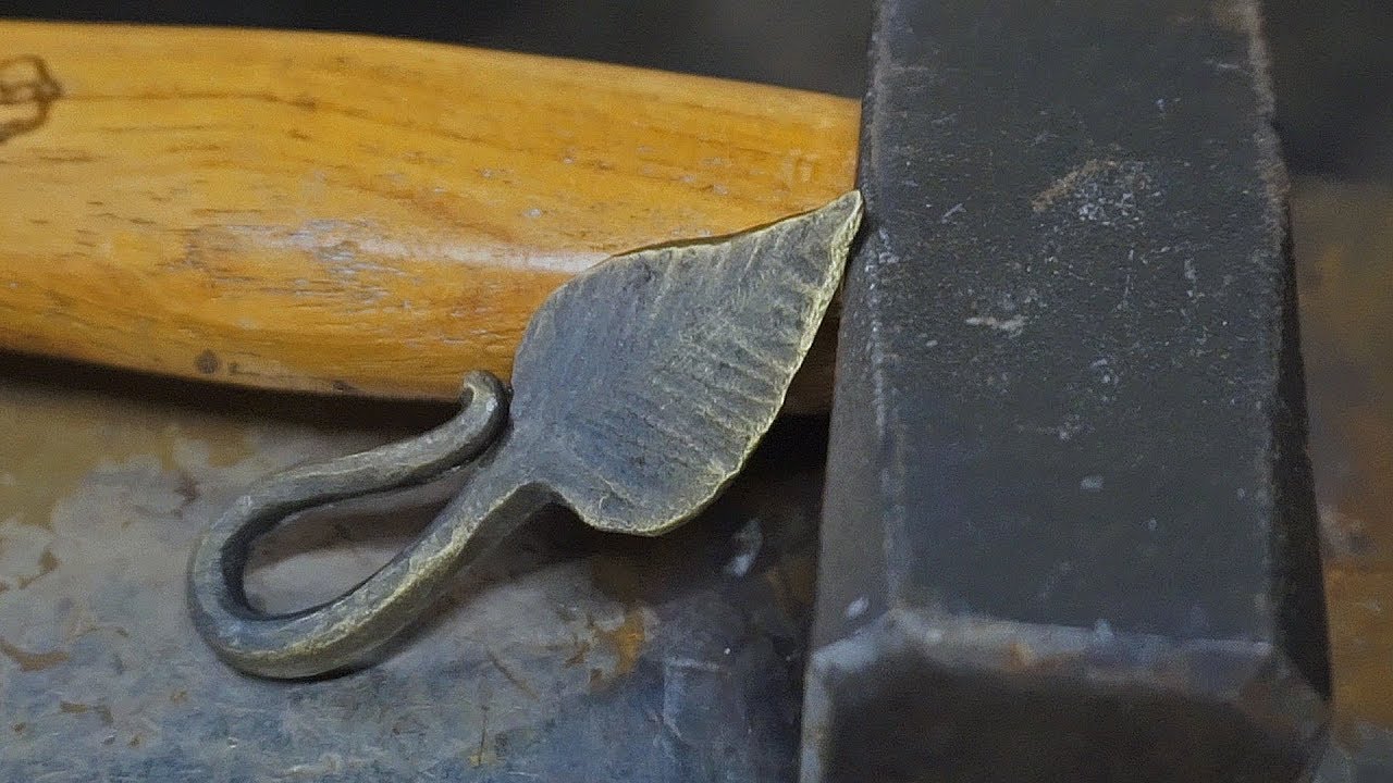 Forging a Leaf Keychain - How To - YouTube