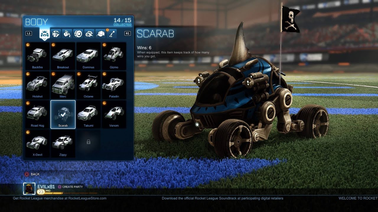 ROCKET LEAGUE - REVENGE OF THE BATTLE CARS - MY SCARAB SHARK - YouTube