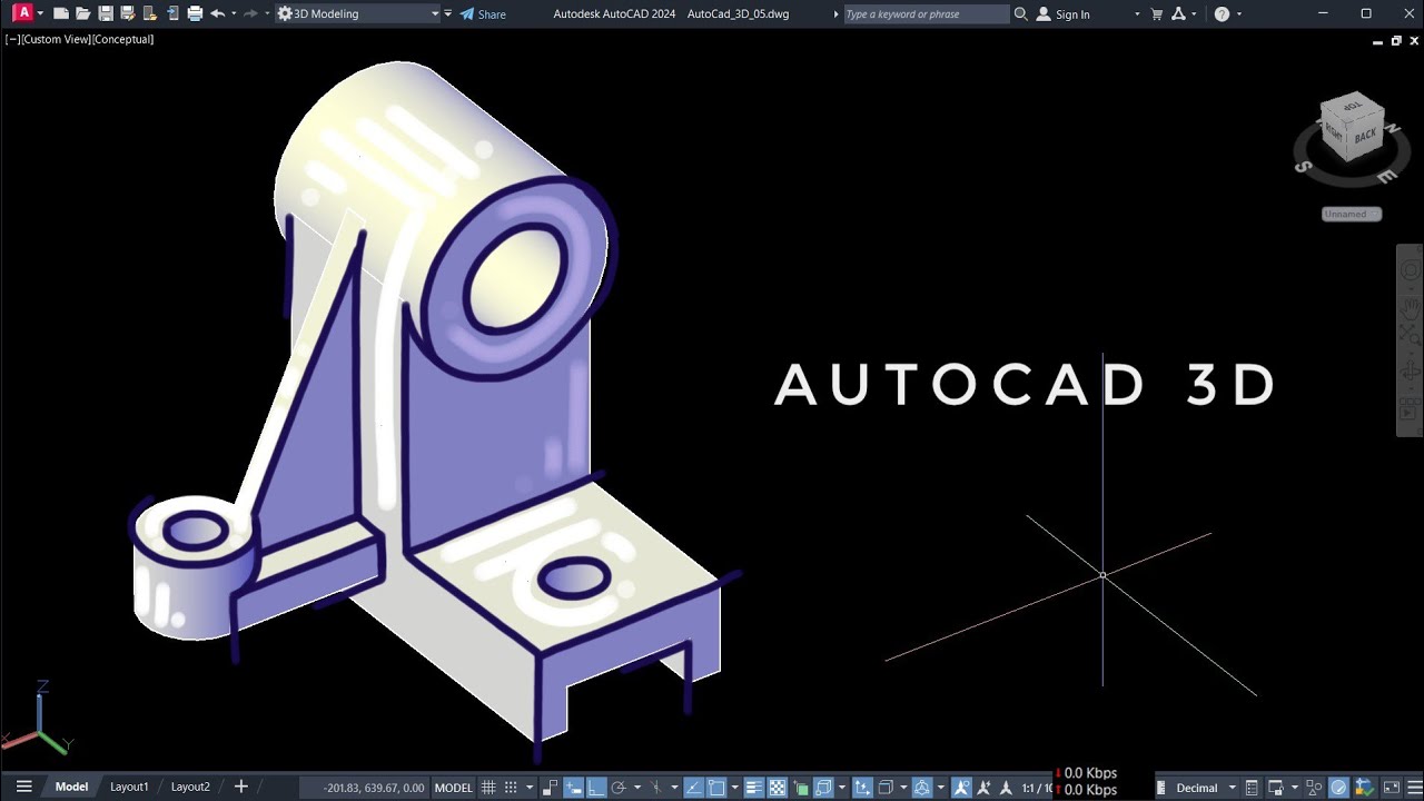 Ex 33 || autocad 3D || chapter 4 - YouTube