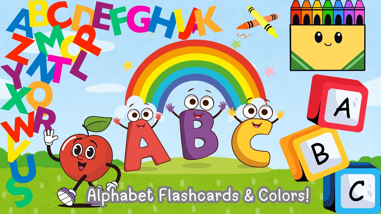 Learn ABCs and Colors with Fun Flashcards | Toddler Learning Video ...