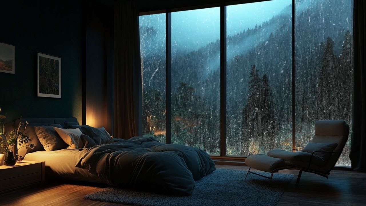 Rainy Night and Soft Piano - Relaxing Music for Sleepless and Stressful ...