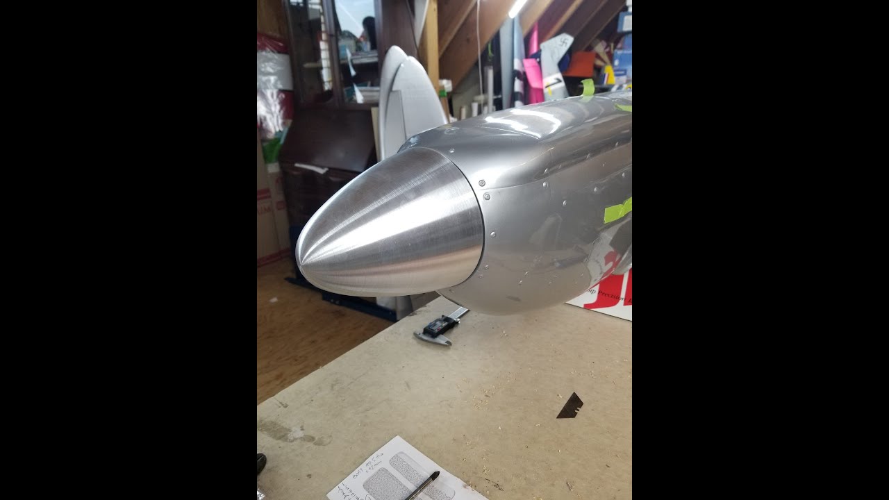 CARF Spitfire StinGR 170 & Aluminum Spinner Mounted - YouTube