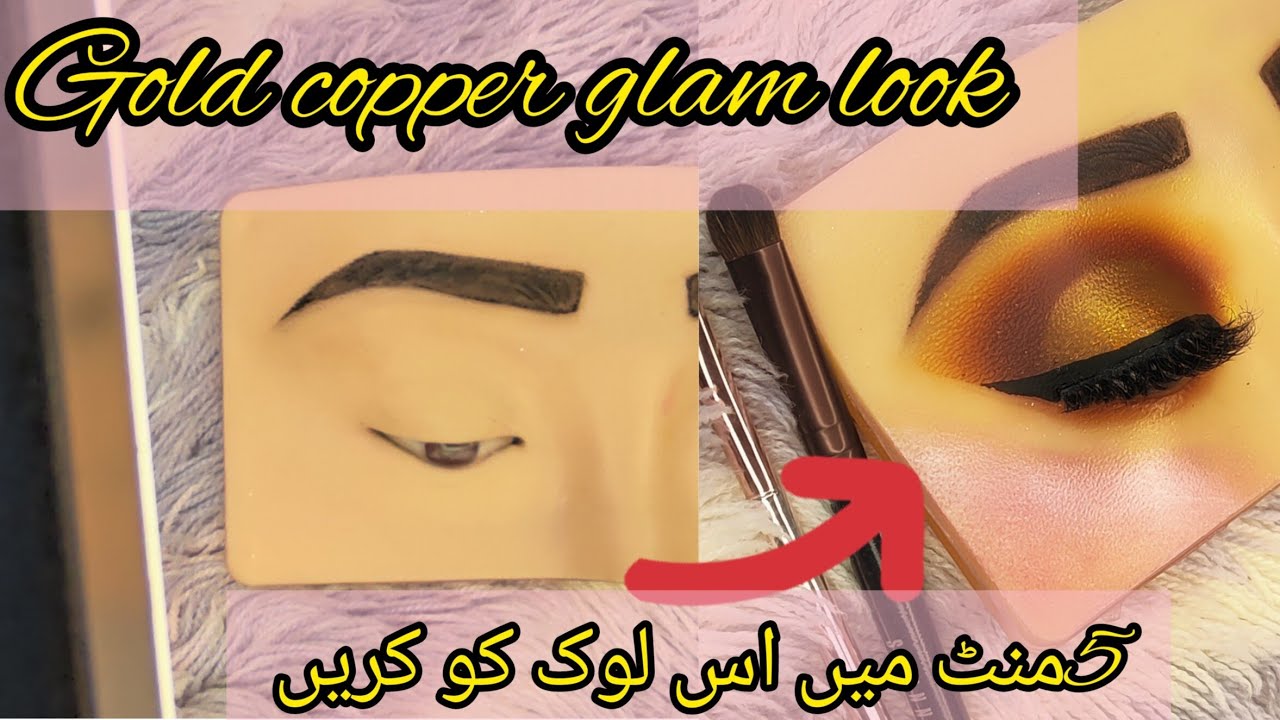 how to glam cut crease tutorial | copper gold eye makeup | - YouTube
