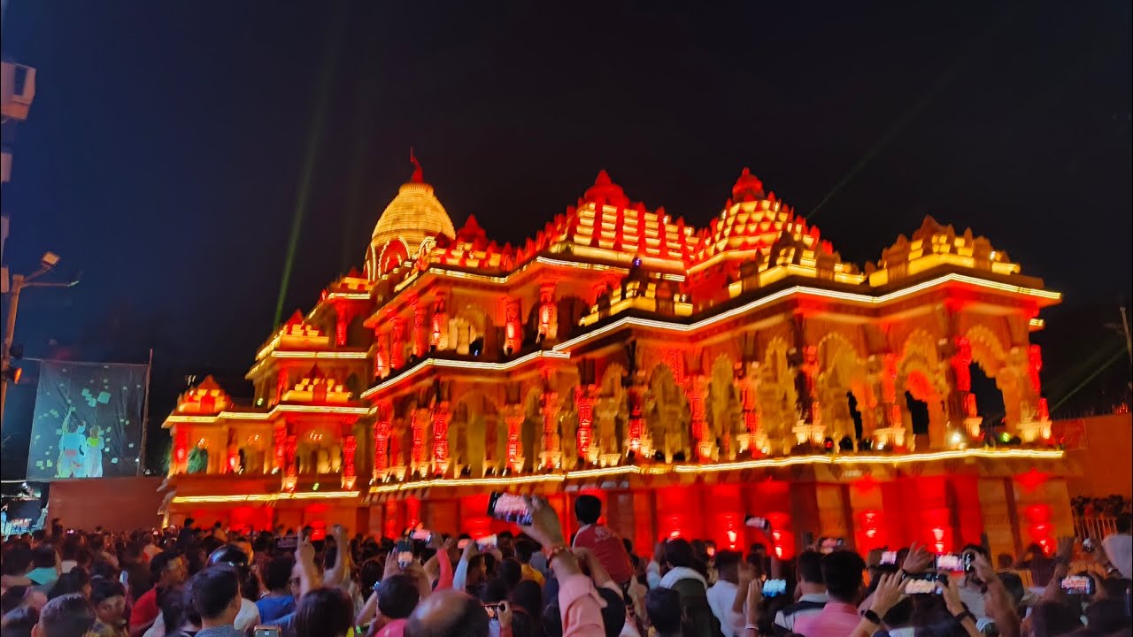 Kolkata ram mandir Durga Puja pandal 🙏 ram siya raam siya ram jai jai🙏 ...
