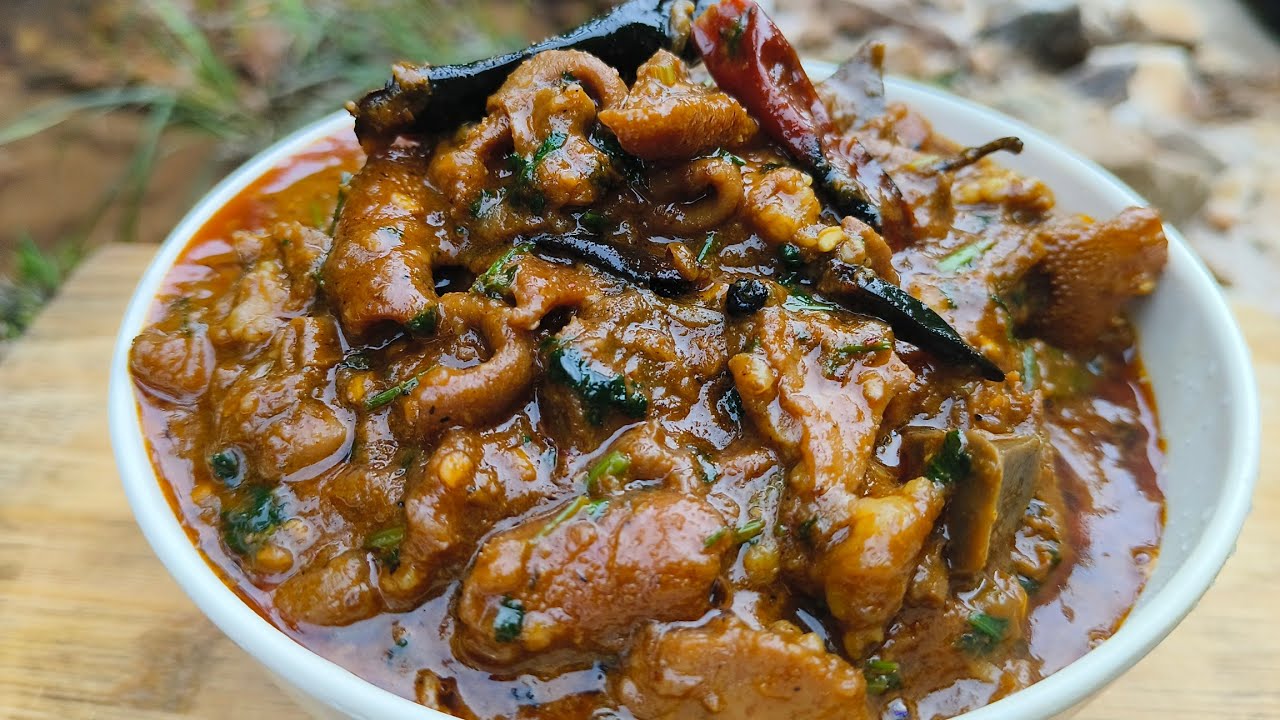 Spicy Mutton Boti Curry Recipe Prepared in Jungle | Doh Snier blang ...