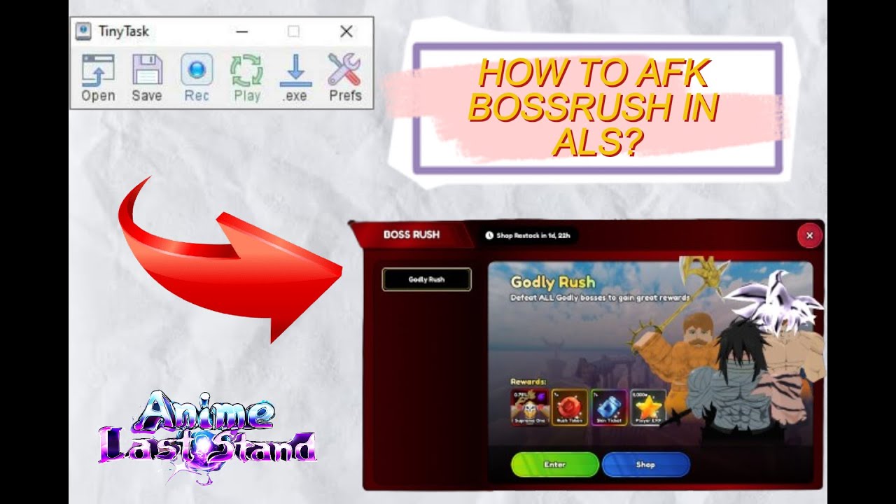 BossRush Macro TinyTask | Anime Last Stand - YouTube