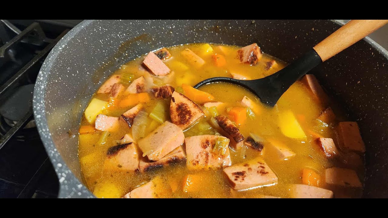 Bologna Stew #strugglemeals #stew #soup - YouTube