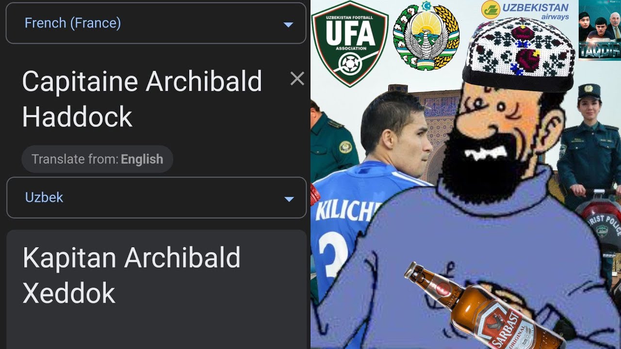 Captain Archibald Haddock in Different Languages Meme | Part 2 - YouTube