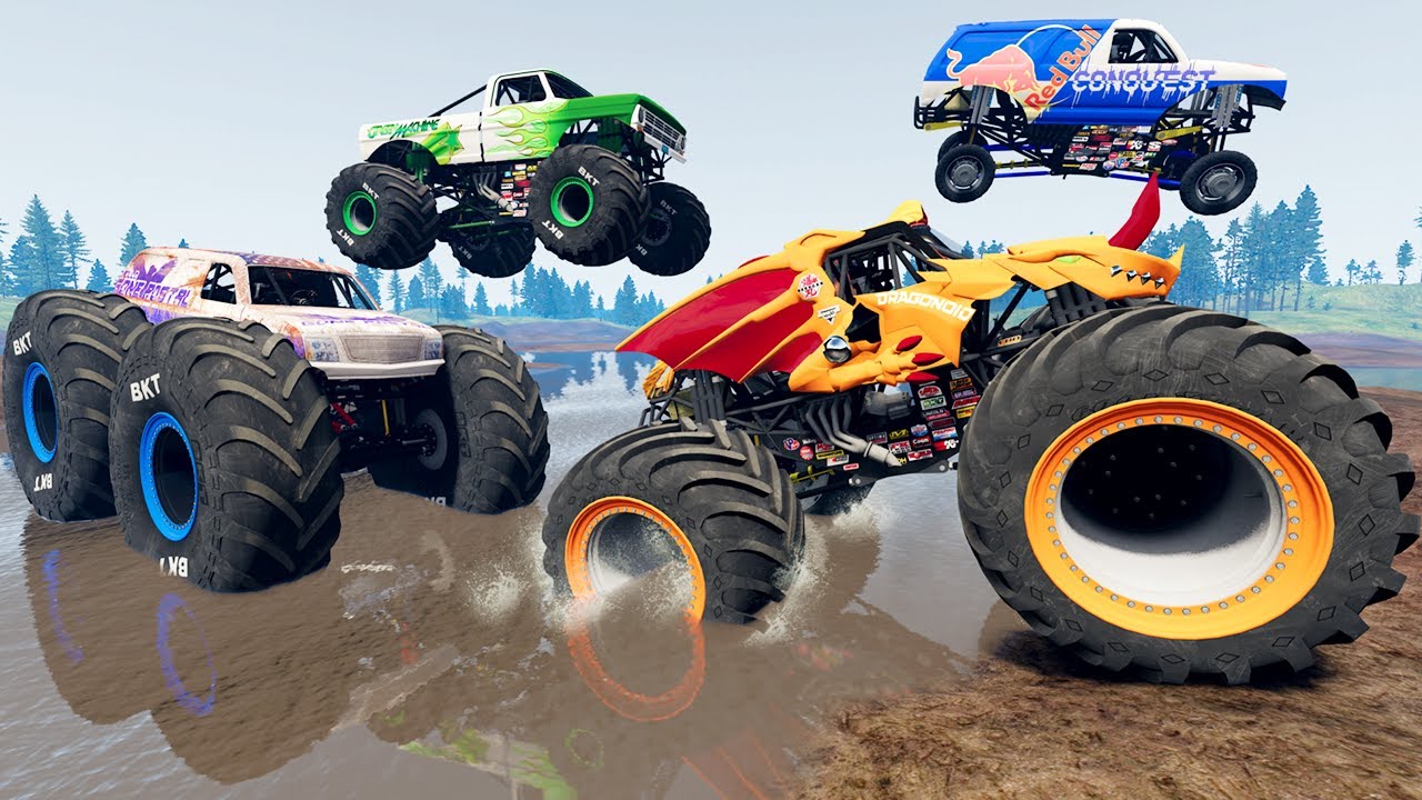 Monster Truck Mud Battle #32 | BeamNG Drive - Griff's Garage - YouTube