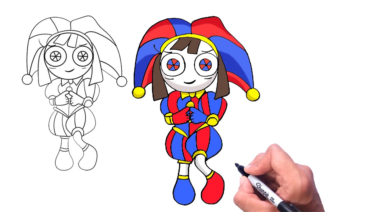 How to Draw POMNI | The Amazing Digital Circus - step by step Tutorial ...
