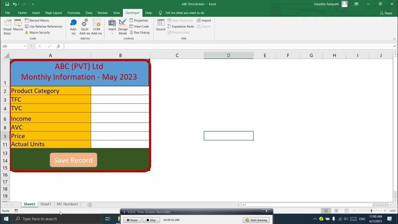 Excel Macro In Sinhala Youtube