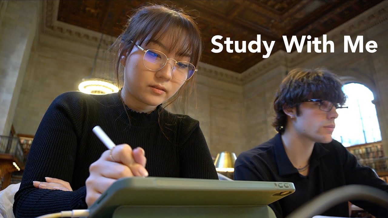 [11.23.2022] study with me and gage at New York Public Library | real-time | no music - YouTube