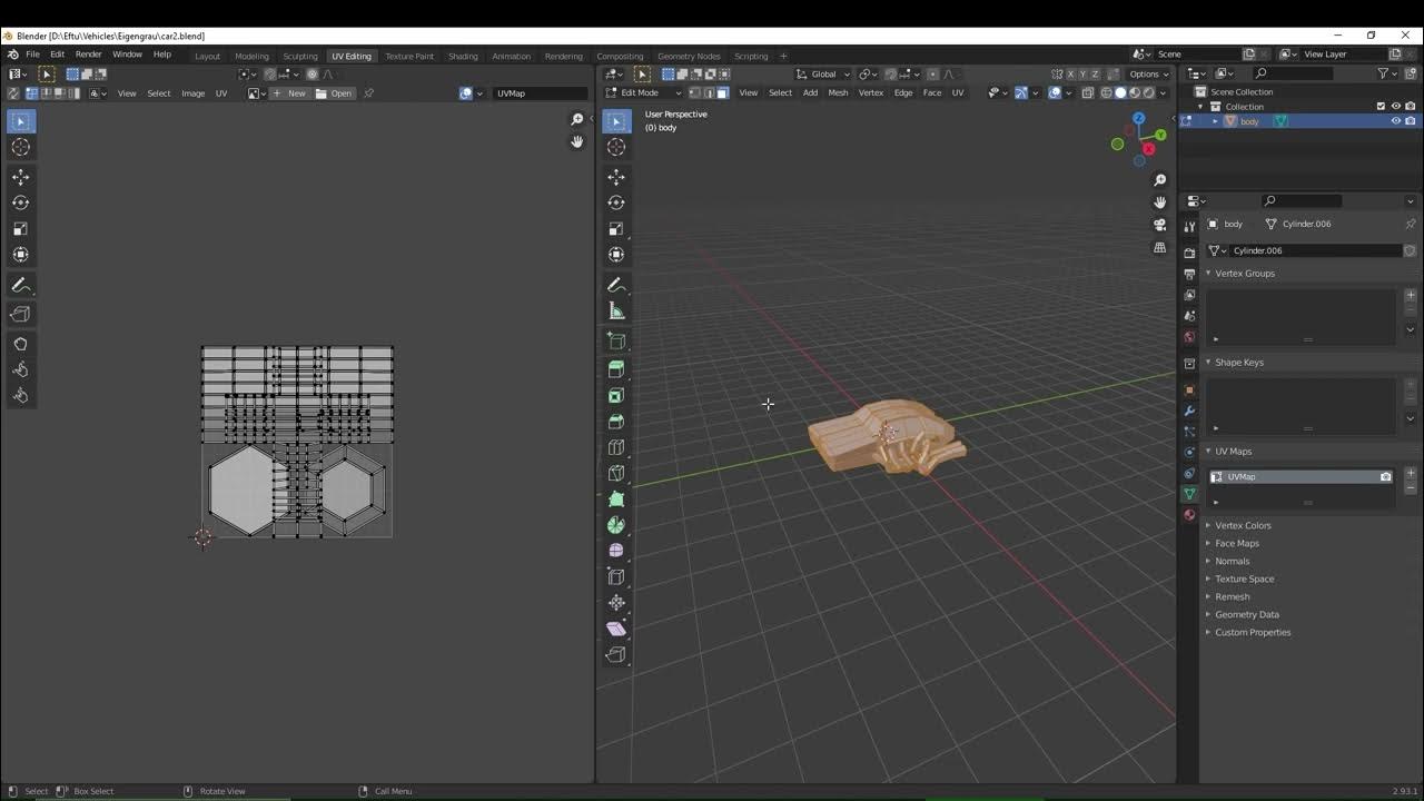 Blender Tutorial - Generating Separate UV Maps for Texture and Lighting ...
