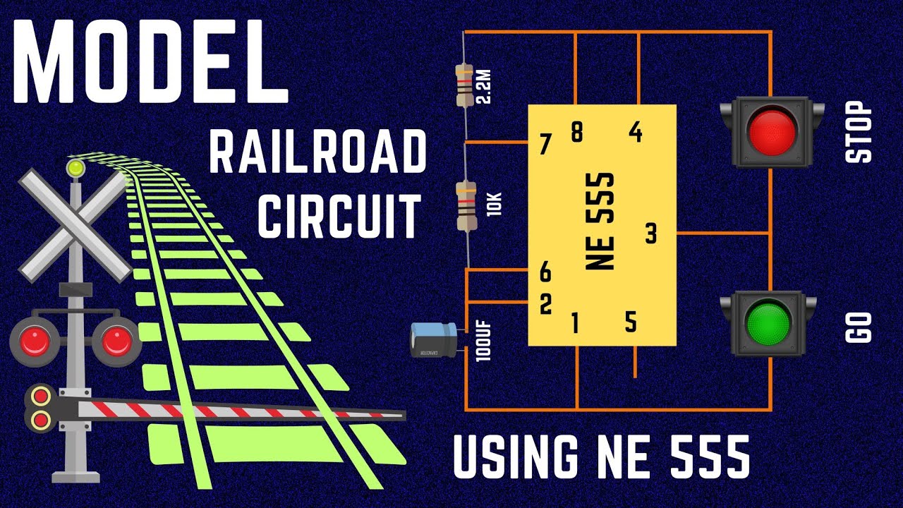 How To Make Model Railroad Crossing Circuit Using Ne 555 Youtube