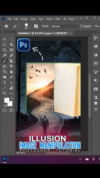 Illusion image creation tutorial in photoshop😍| #subscribe #shorts # ...