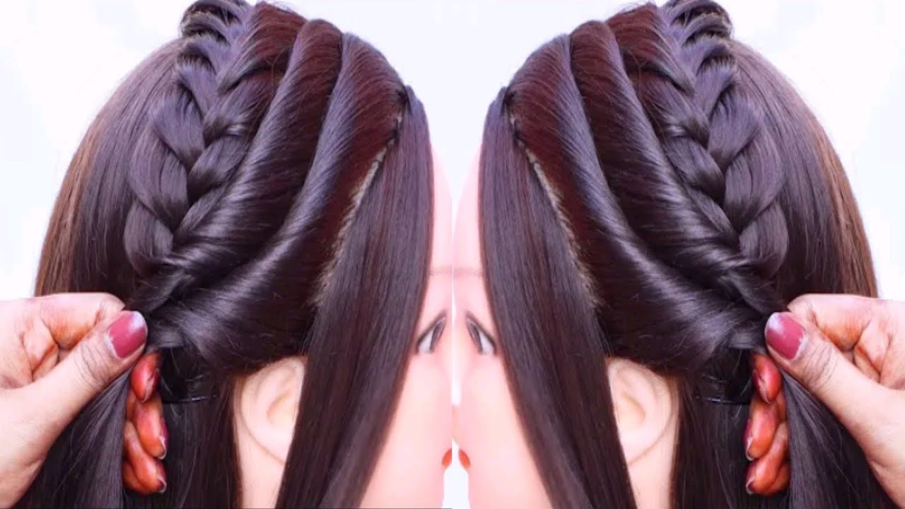 easy and beautiful hairstyle - front hairstyles | simple open hairstyle ...