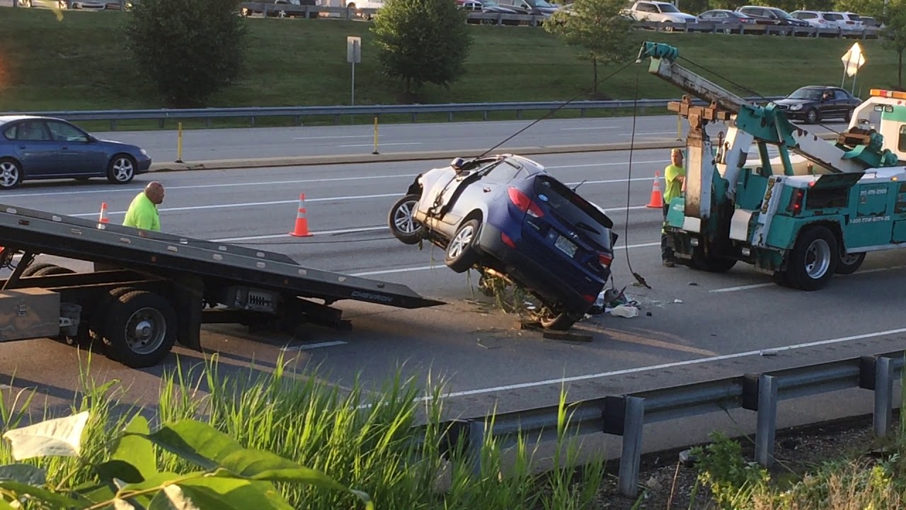 Rolling flipped vehicle over - YouTube