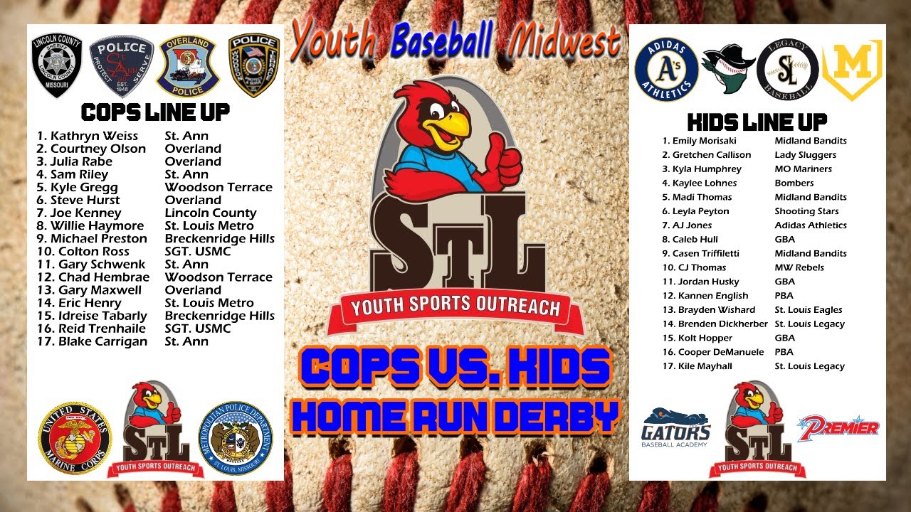 STL Youth Sports Outreach | 2nd Annual Cops vs. Kids Home Run Derby ...