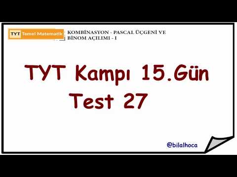 kombinasyon - pascal üçgeni - binom açılımı #1 / tyt kampı 15.gün