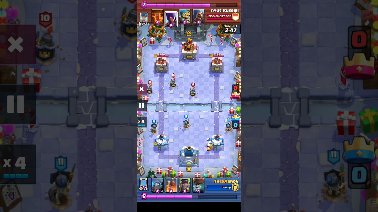 Clash Royale fun with buildings and skeleton guards - YouTube