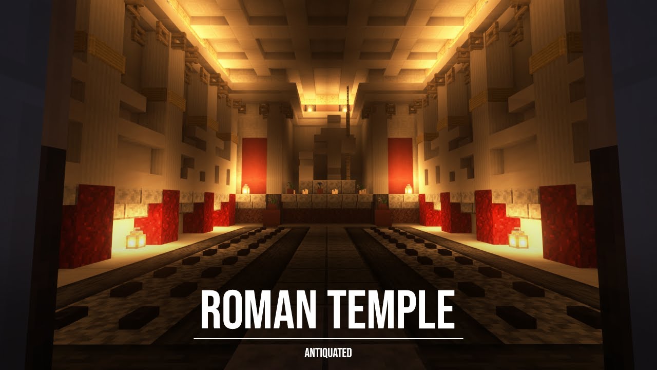 Minecraft Roman Temple Interior Tutorial: Medium Temple Part 2 - YouTube