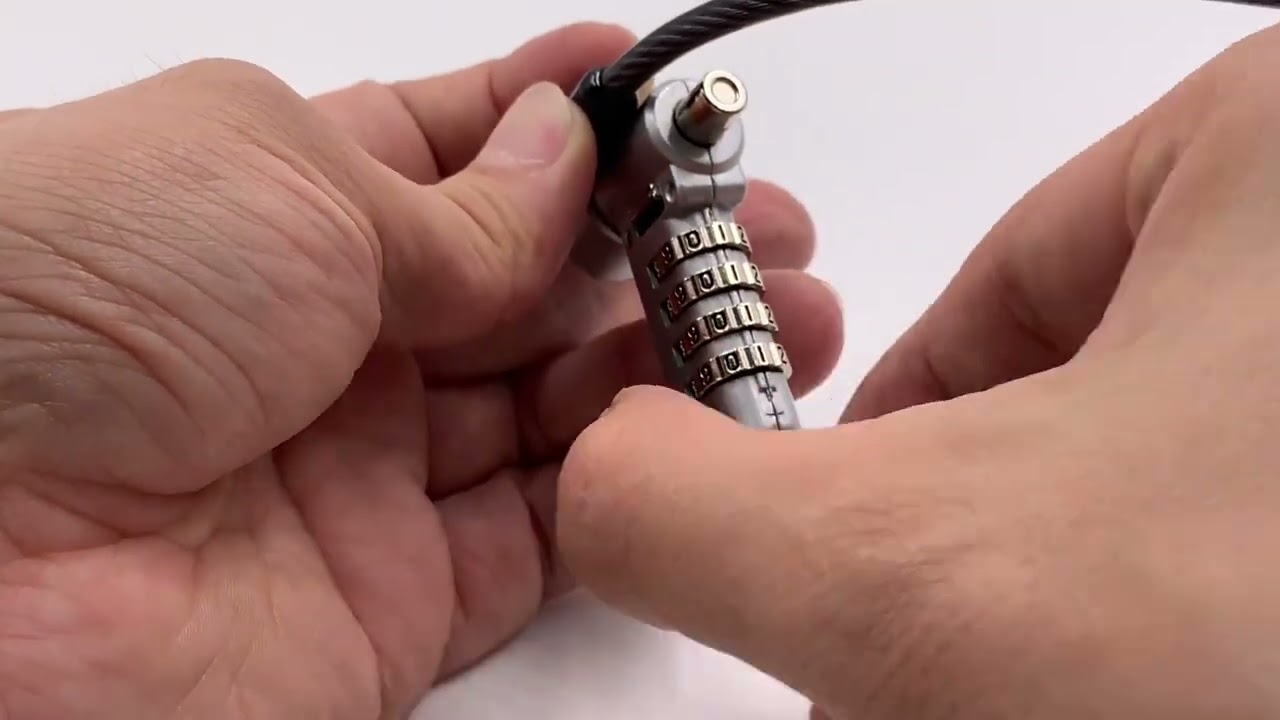 Reset the combination for Bosvision Laptop Computer Cable Lock - YouTube