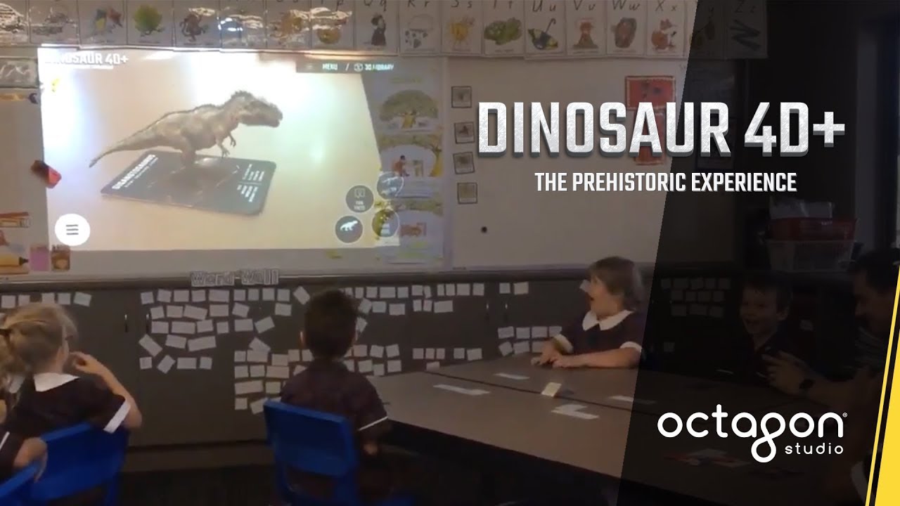 Kids React to Augmented Reality Flashcards: Dinosaur 4D+ | Octagon ...