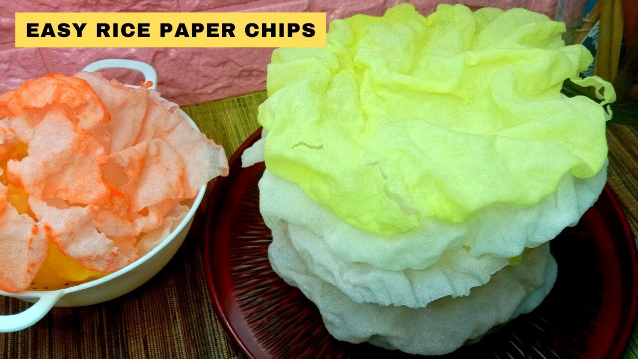 AMAZING PAPER SNACK! SUPER EASY RICE PAPER CHIPS // FRIED SPRING ROLL ...