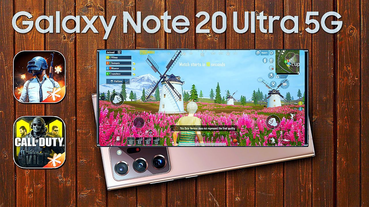 Samsung Galaxy Note20 Ultra 5G (120 Hz) - Pubg Mobile, Call of Duty ...