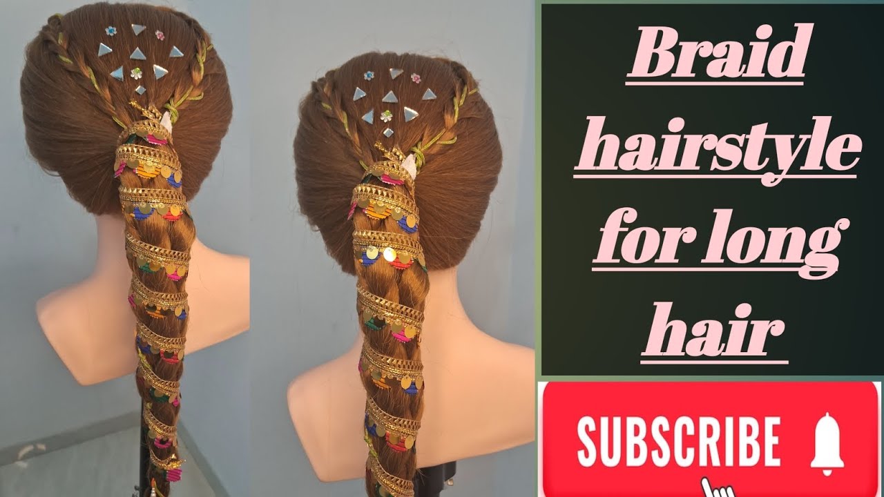 Braid Hairstyle For Long Hair!! Choti Hairstyle with Lace - YouTube