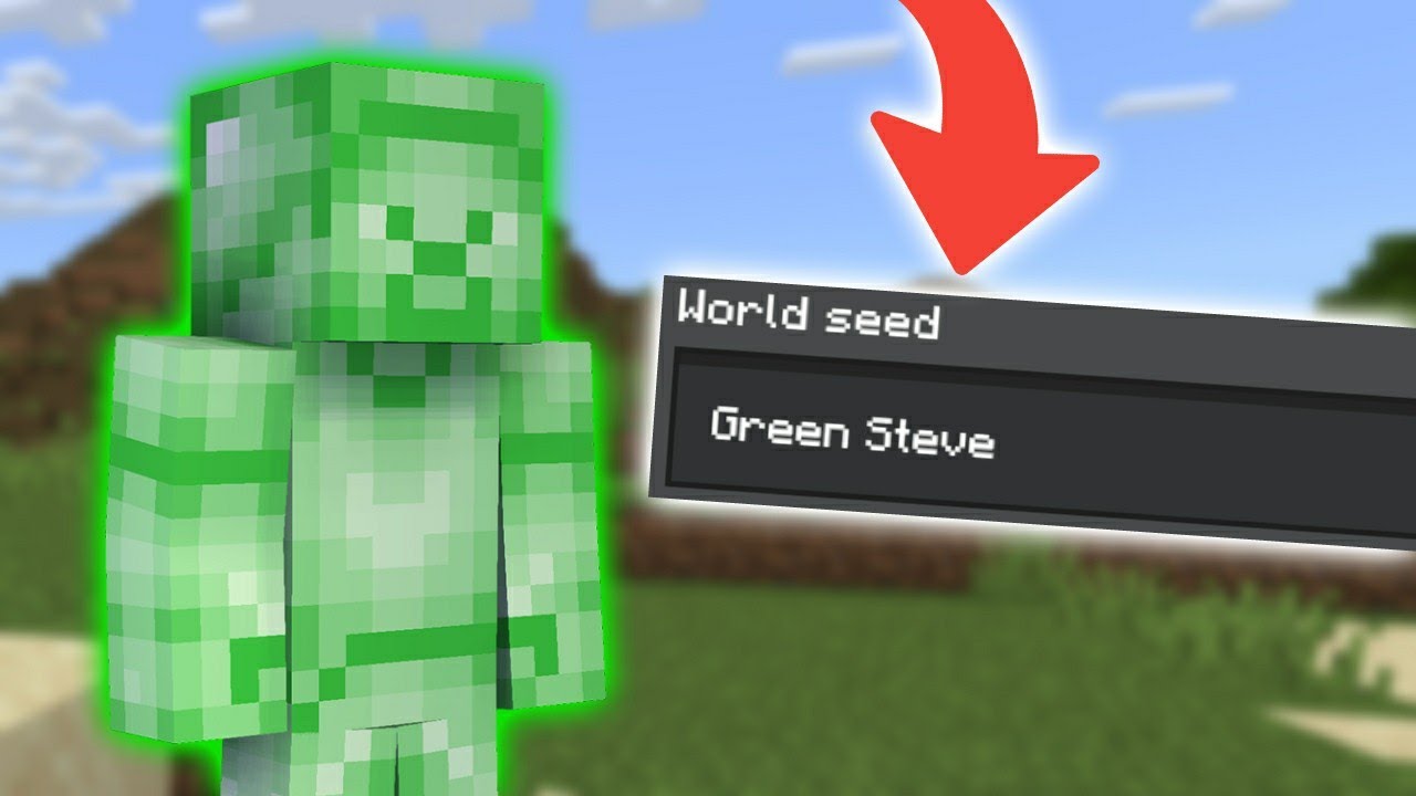 Playing The Green Steve Seed In Minecraft Bedrock Edition! (Scary ...