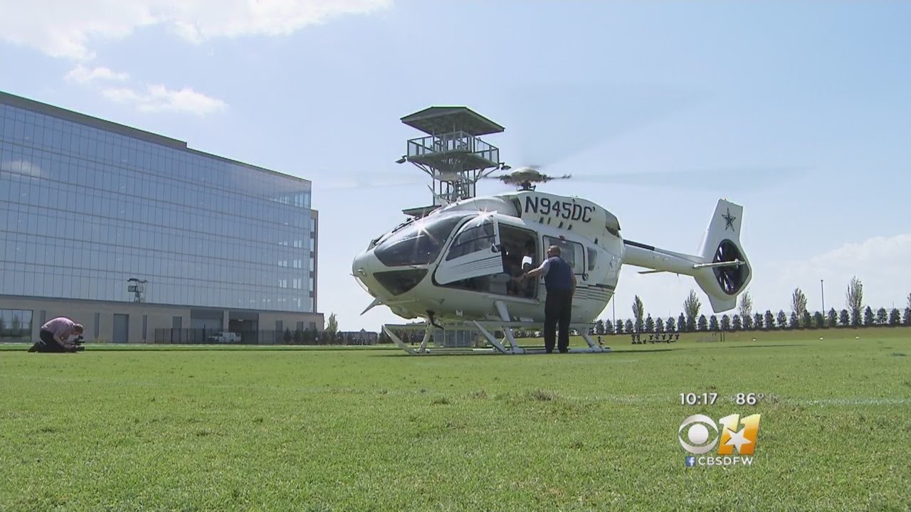 Cowboys Owner Jerry Jones Unveils New Helicopter - YouTube