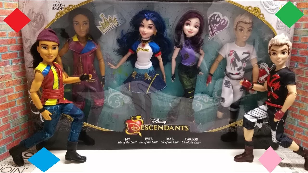 Disney's Descendants Villain Kids Doll Set Toy Review - YouTube
