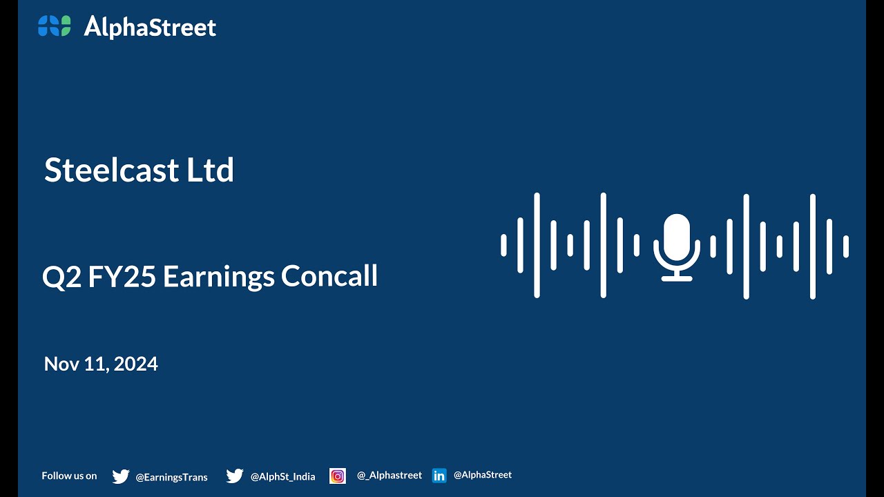 Steelcast Ltd Q2 FY2024-25 Earnings Conference Call - YouTube