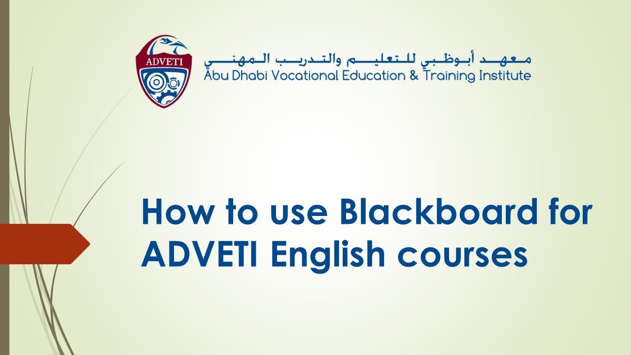 How to use Blackboard for ADVETI English courses - YouTube