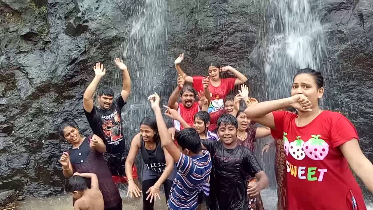 Fun at Mumbra Waterfall...Sairat Family.... - YouTube