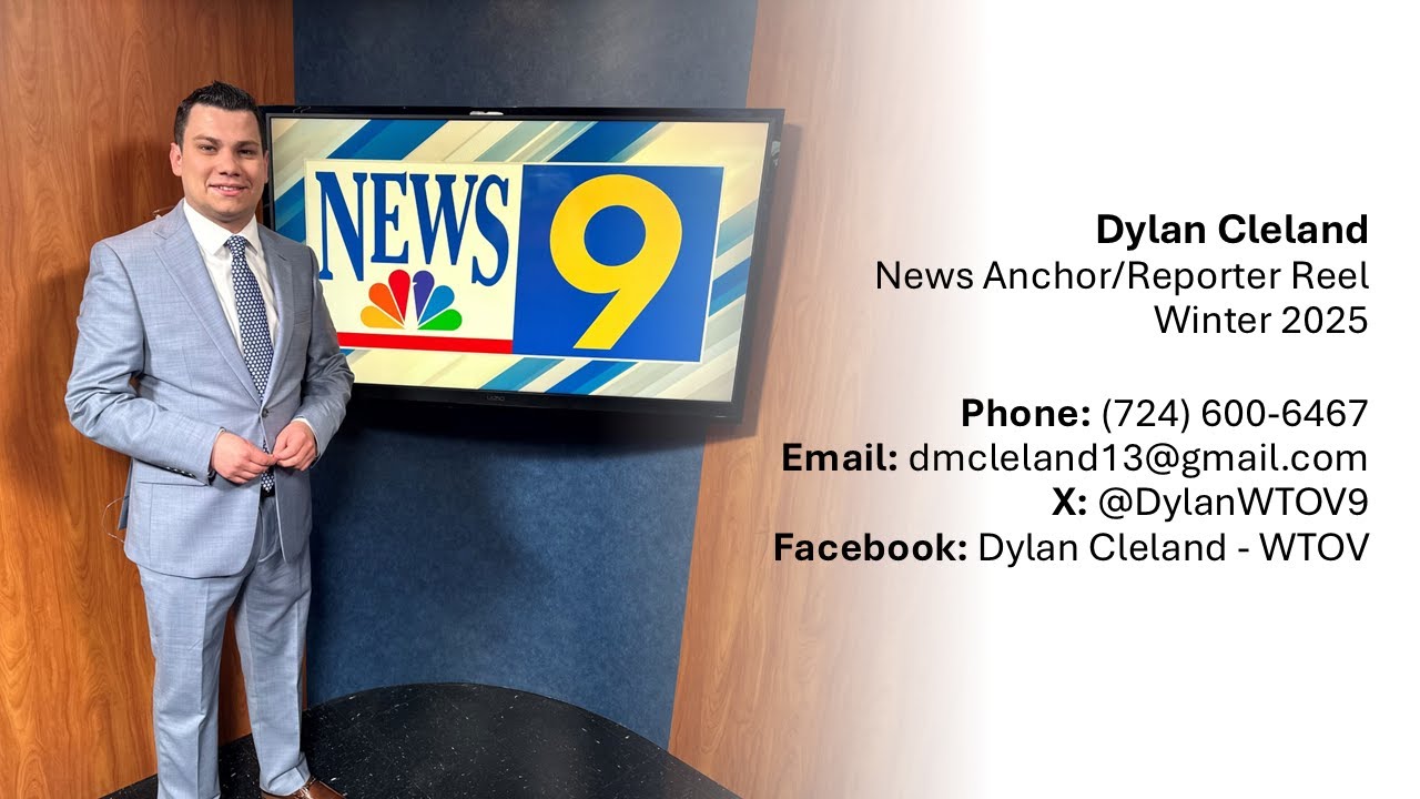Dylan Cleland News Anchor/Reporter Reel - Winter 2025 - YouTube