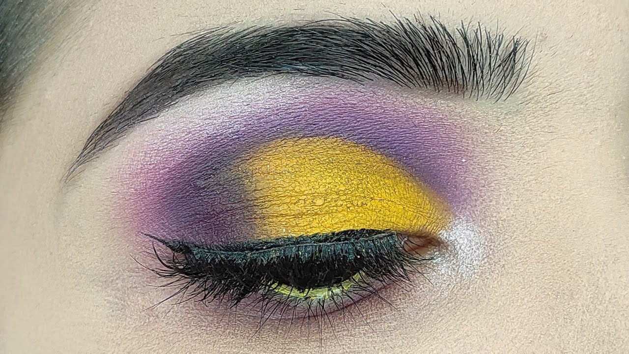 How To Do Yellow Cut Crease Eye Makeup Tutorial || Pallavi Kshatriya ...