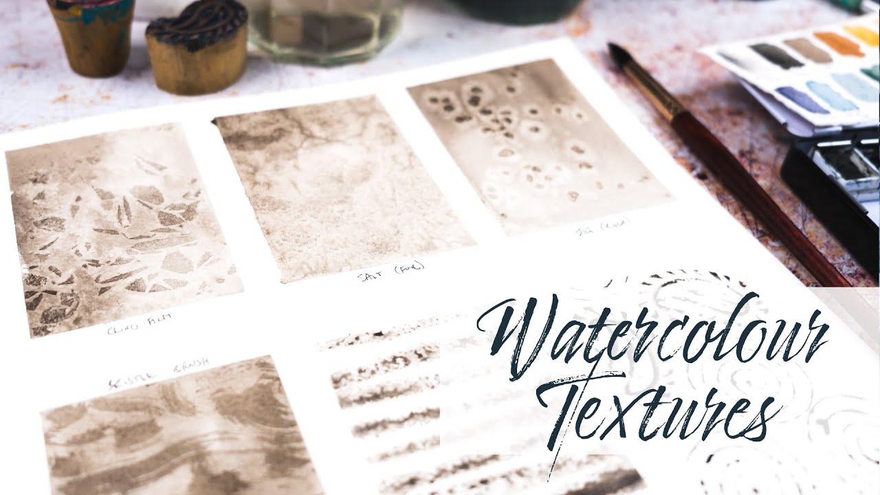 How to add Texture to your Watercolor Paintings - YouTube