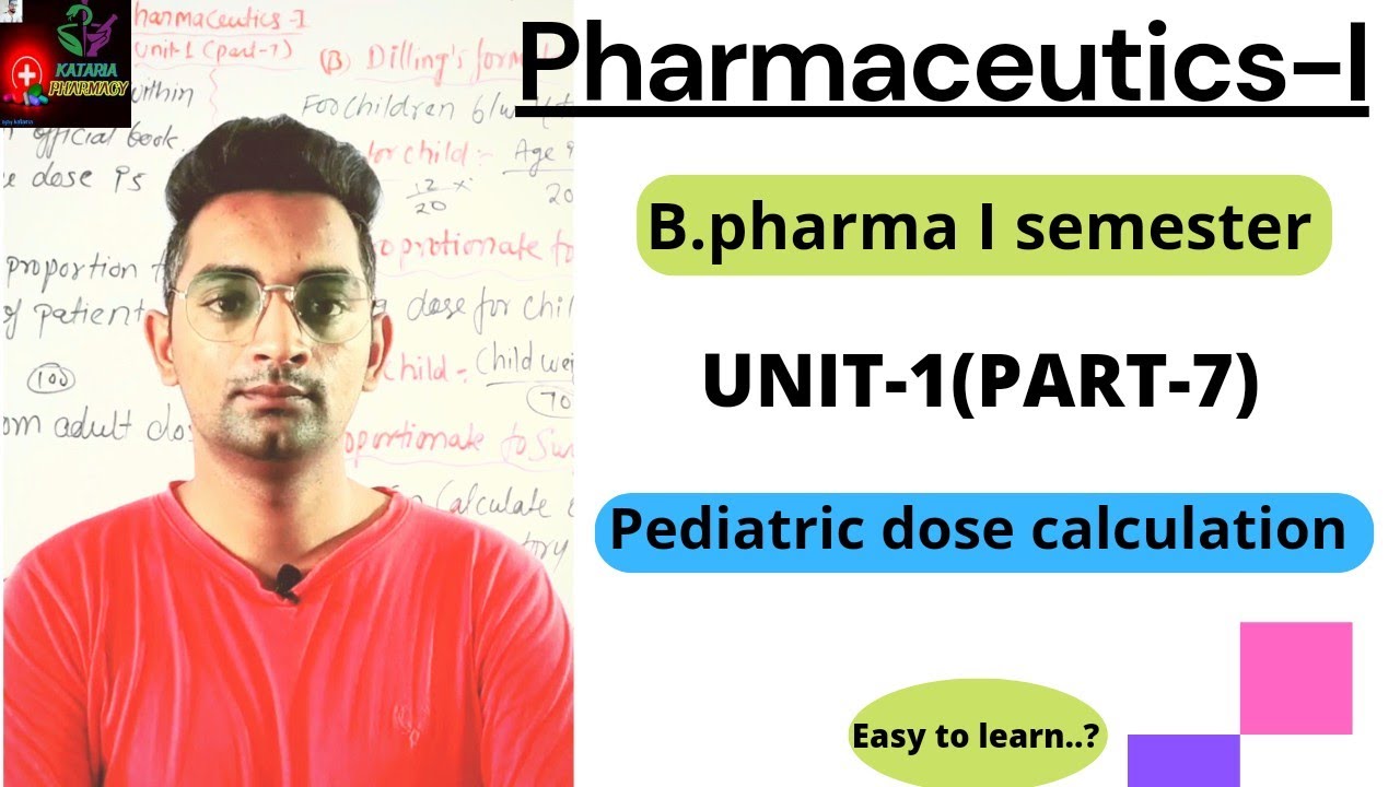 Pediatric Dose Calculation Pharmaceutics I Unit 1 part 7 B Pharma pediatric-dose-calculation-pharmaceutics-i-unit-1-part-7-b-pharma