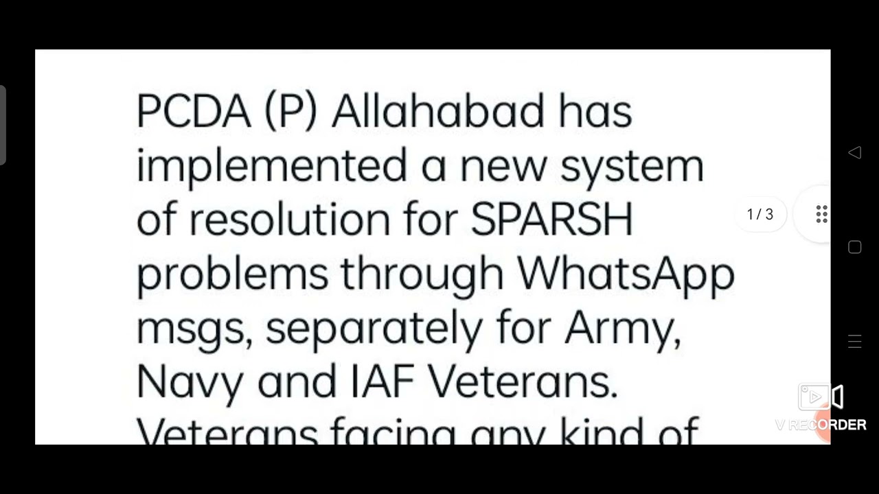 What's app number for Defence Pensioners by PCDA Imp Notice for Indian ...
