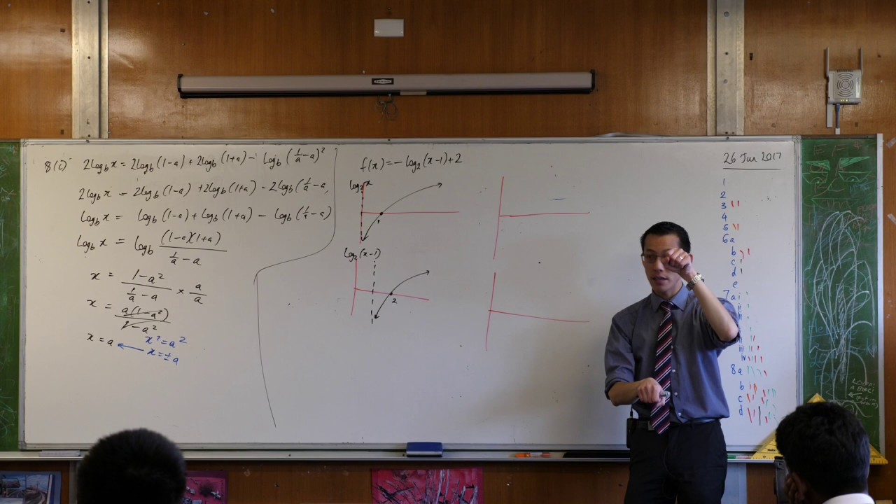 Tricky Log Questions (4 of 4: Graphing by considering transformations ...