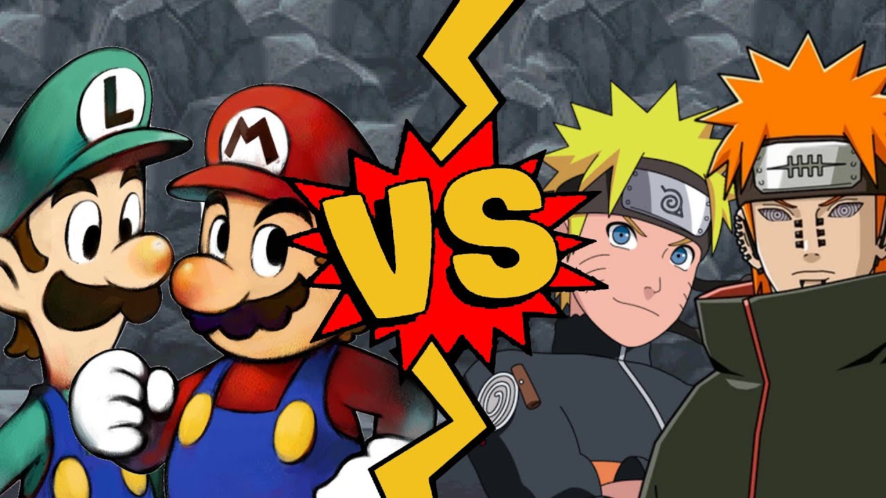 M.U.G.E.N Battles | Mario/Luigi vs Naruto/Pain | Super Mario Bros. vs ...