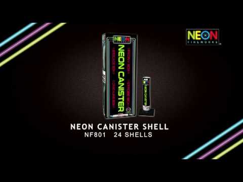 NEON CANISTER SHELL 24--NF801 by Neon Fireworks - YouTube