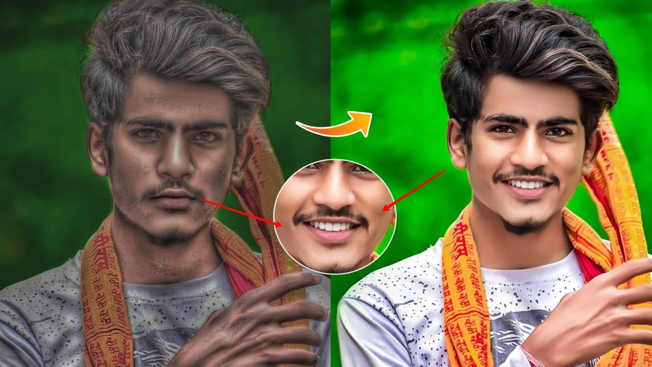 Normal Face To Smile Face Photo Editing Tutorial In Mobile | Face APP ...