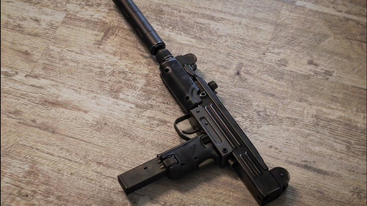 Uzi first shots from a parts kit - YouTube